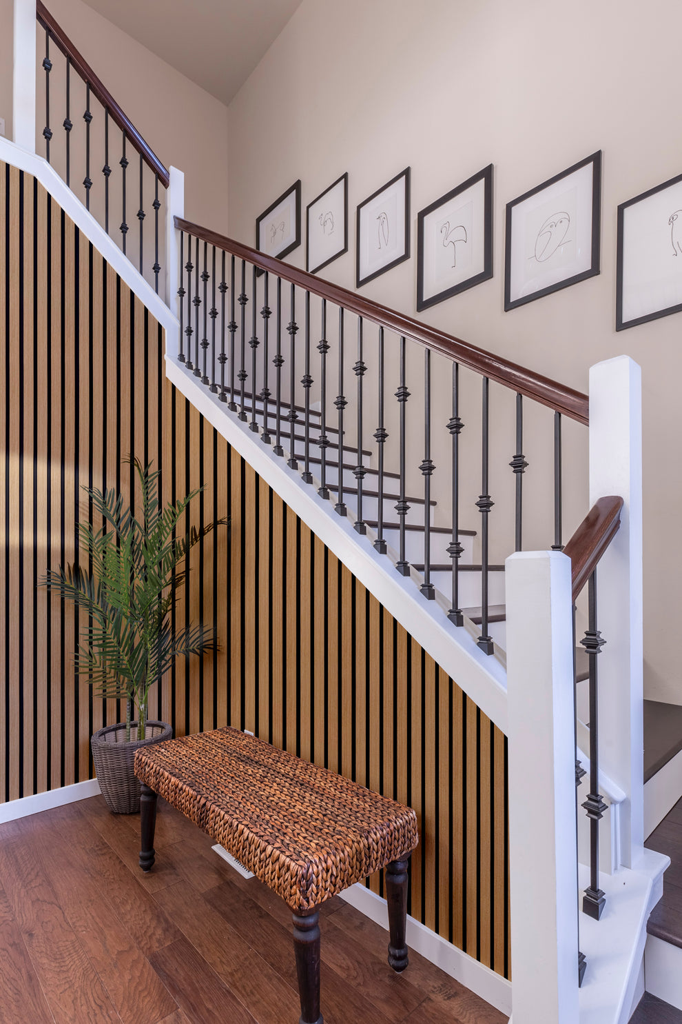 Charcoal Oak & Silver Fluted Slat Wall Panel - Volga Panels™ (Moisture