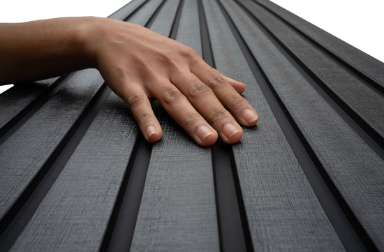 Slate Black Slat Wall Panel - Volga Panels™ (Moisture-proof)