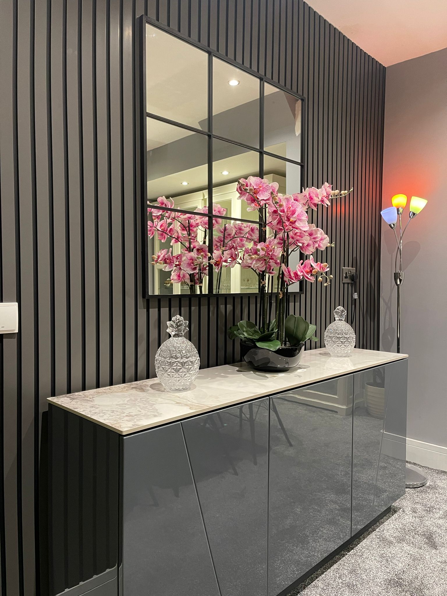 Mocha Marble Fluted Slat Wall Panel - Volga Panels™ (Moisture-proof)