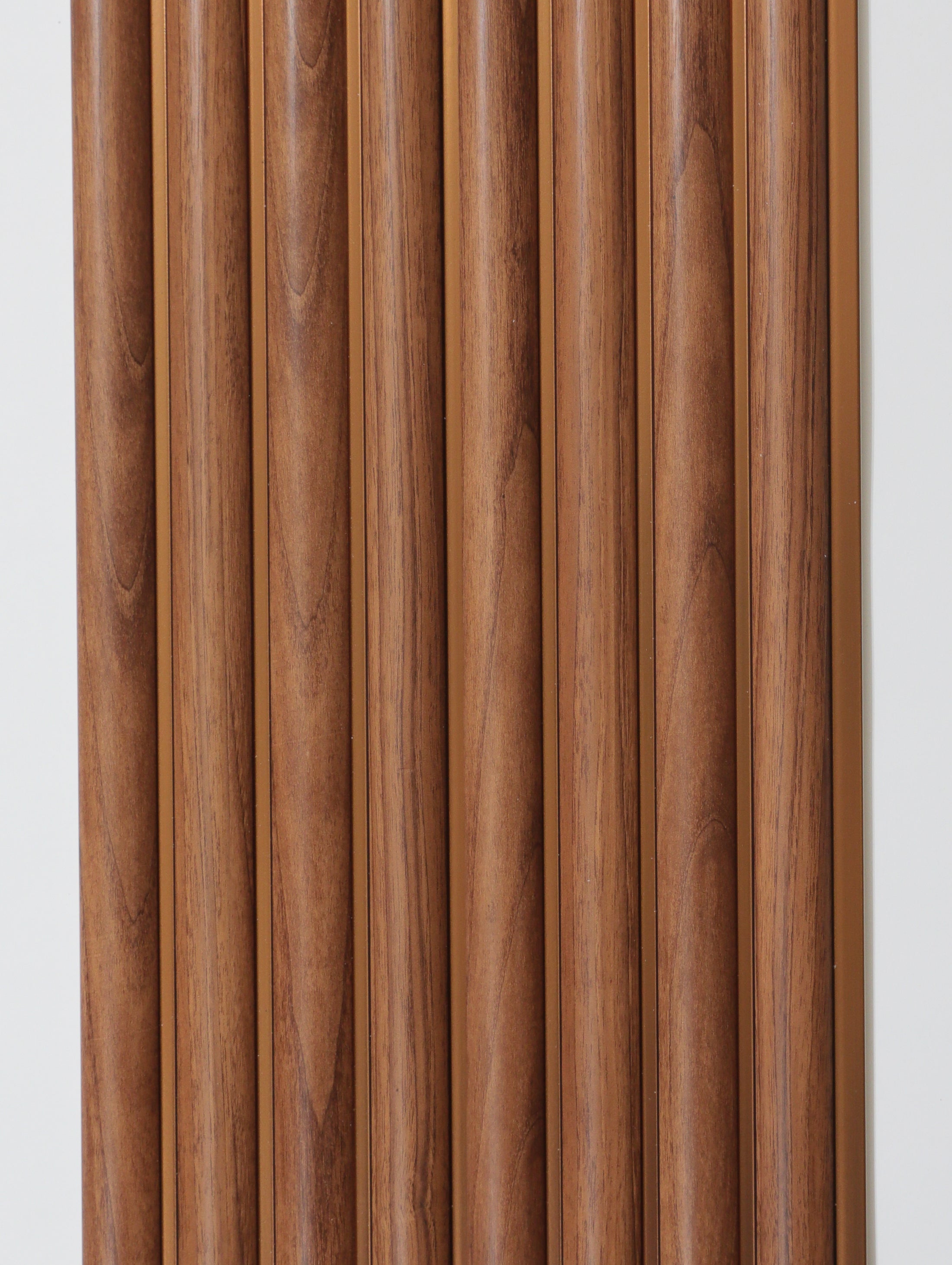 Bourbon Walnut Fluted Slat Wall Panel - Volga Panels™ (Moisture-proof)