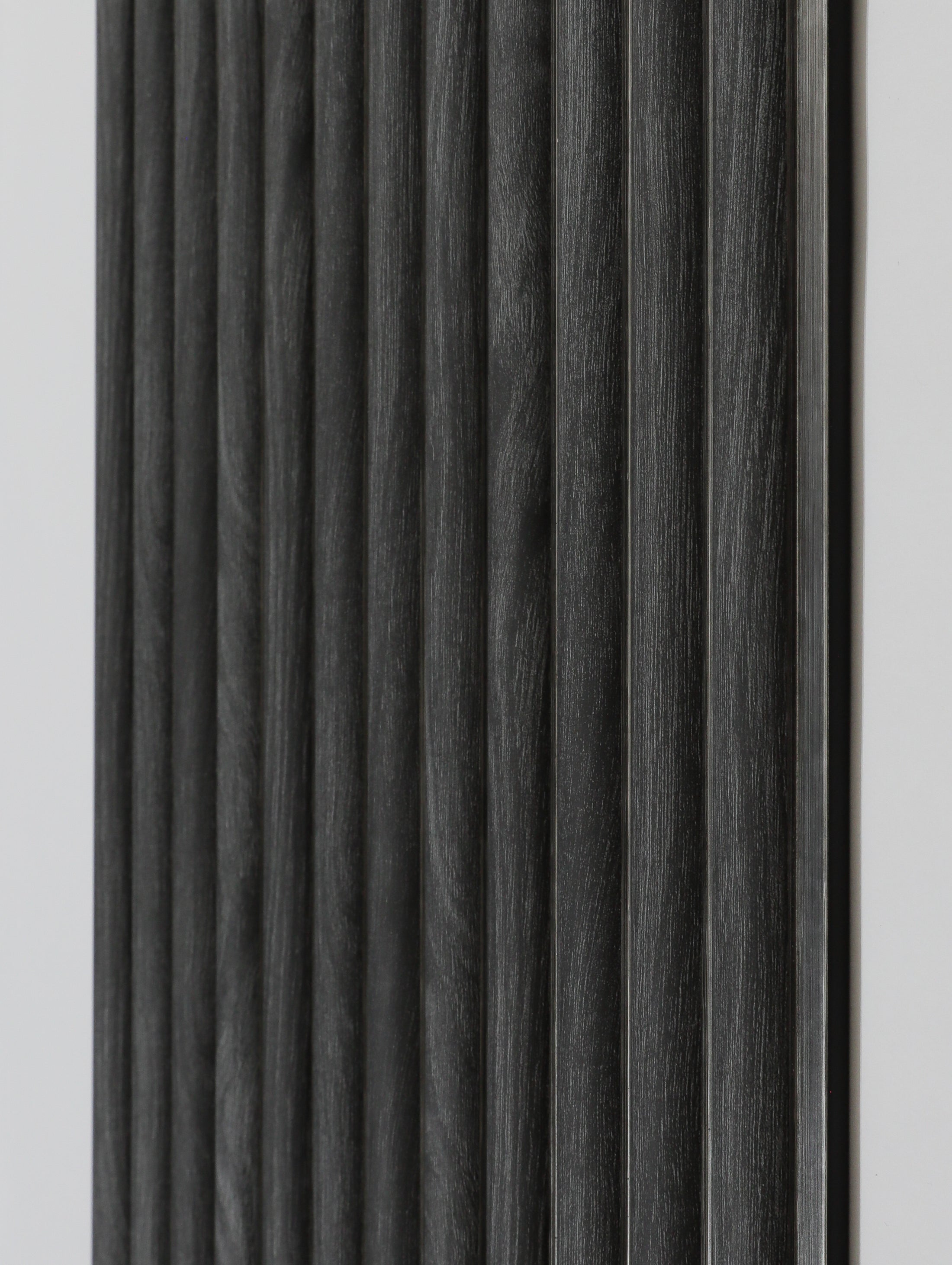 Charcoal Oak & Silver Fluted Slat Wall Panel - Volga Panels™ (Moisture